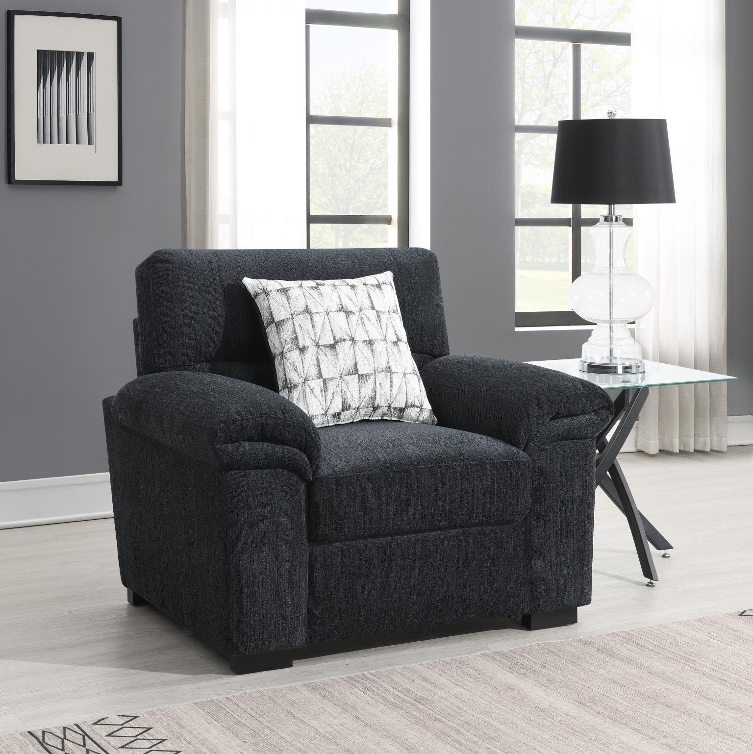 Valerie -CHARCOAL CHAIR - The Furniture Place